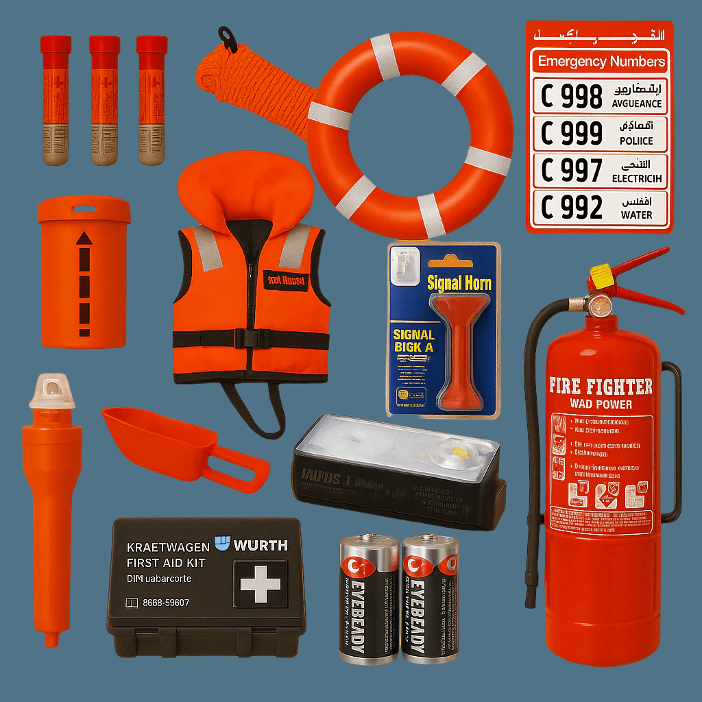 Safety Kit for Boat Passing UAE – RTA & Government Approved – RIMAL MARINE